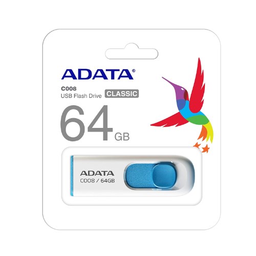 Adata (แฟรชไดร์ฟ) รุ่น C008 USB Flash Drive 2.0 64GB (ADT-AC008-64G)